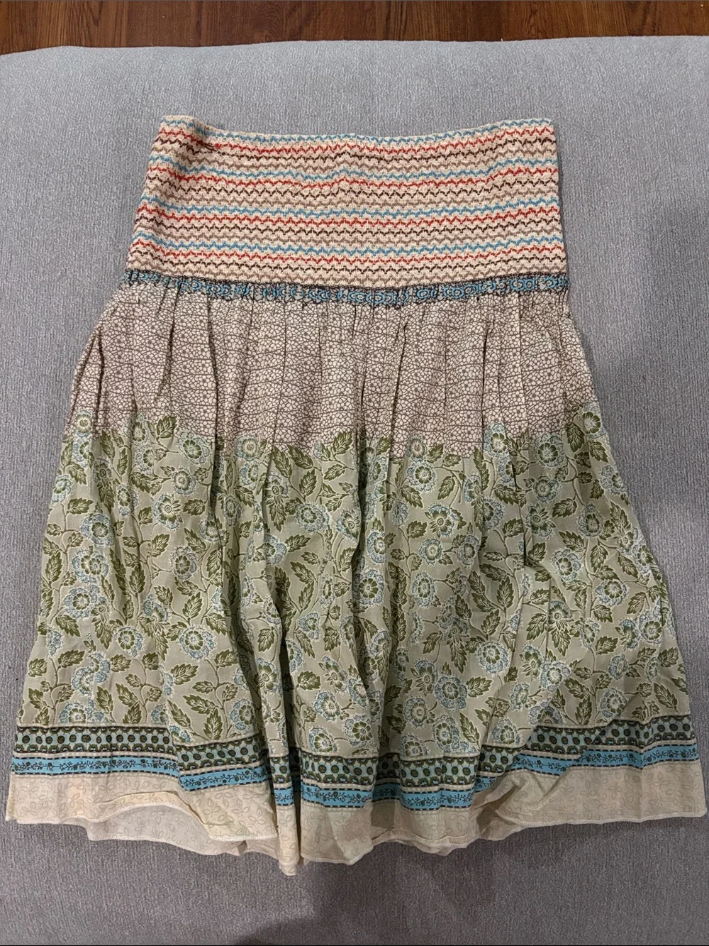 Forever 21 | Dresses | Forever 2 Green Floral Smocked Waist Mini Dress ...